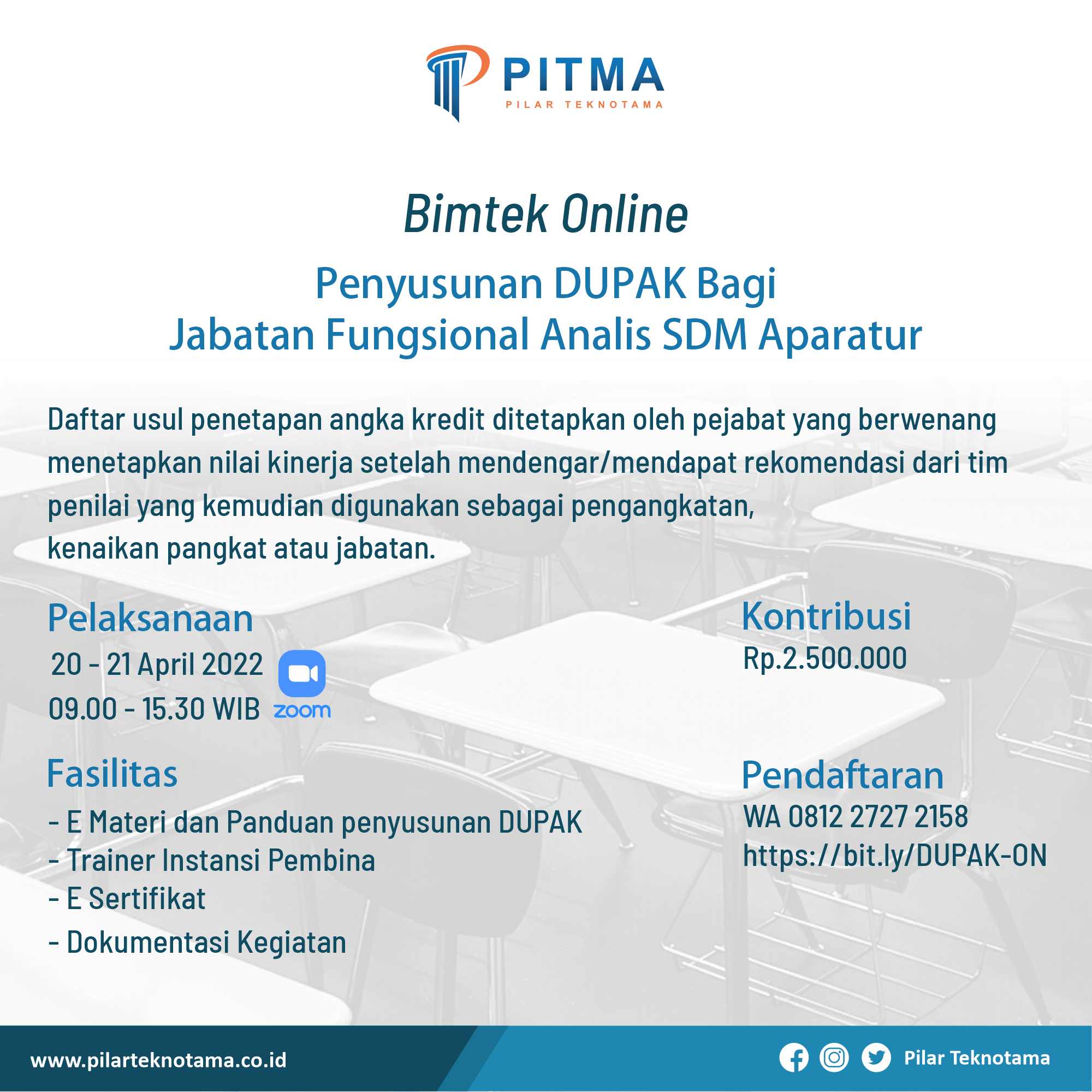 Bimtek Online Penyusunan DUPAK Bagi Jabatan Fungsional Analis SDM Aparatur